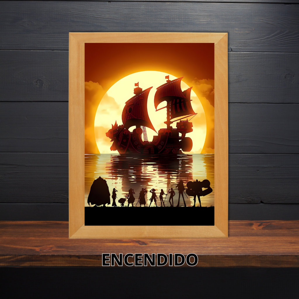 Cuadro LED One Piece Tripulacion - cuadros 3D lima